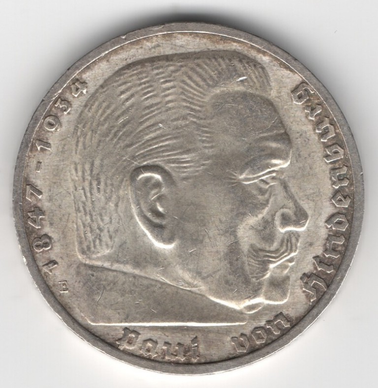 Third Reich 5 Reichsmark - Coin catalog online